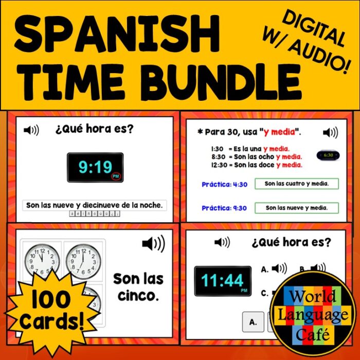 Spanish Time Activities, Lessons - World Language Cafe